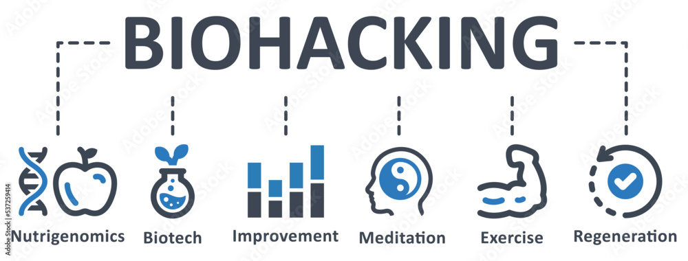 Biohacking icon - vector illustration . biohacking, nutrigenomics ...