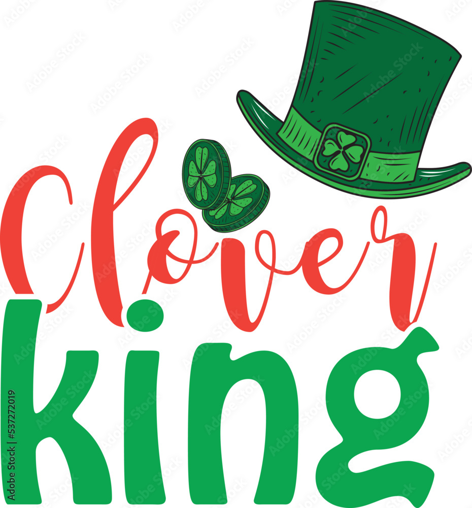 Clover King Stock Vector | Adobe Stock