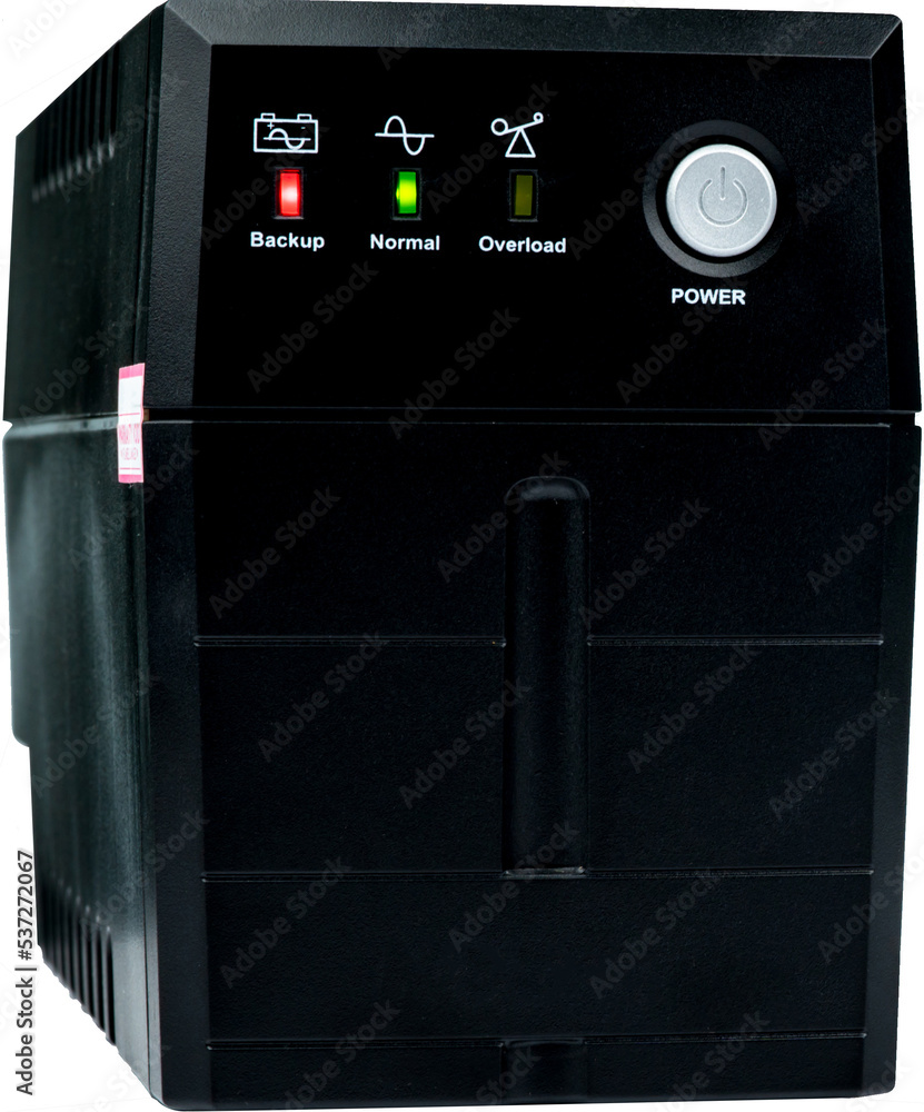 Uninterruptible power supply isolated on transparent background. Backup ...