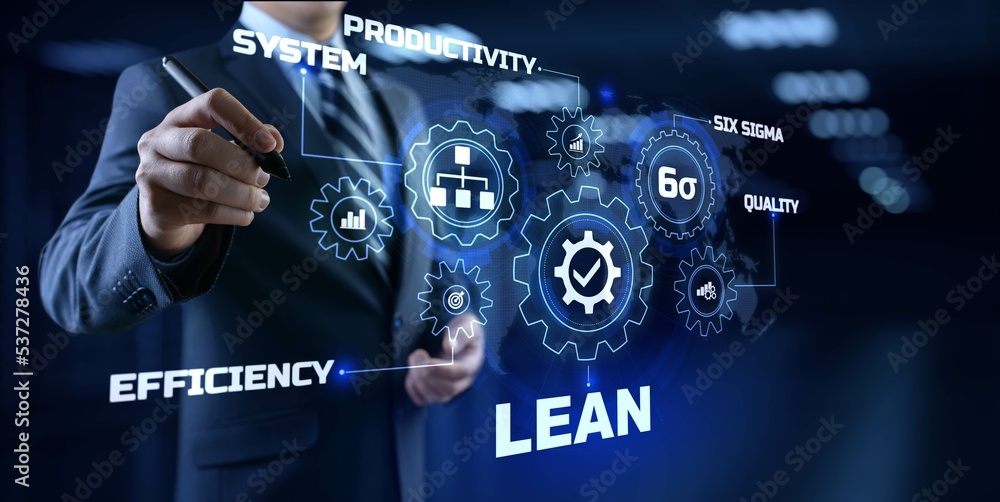 Poster Lean manufacturing DMAIC Six sigma technology concept. – Wall ...