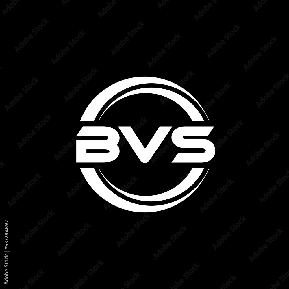 BVS letter logo design with black background in illustrator, vector ...