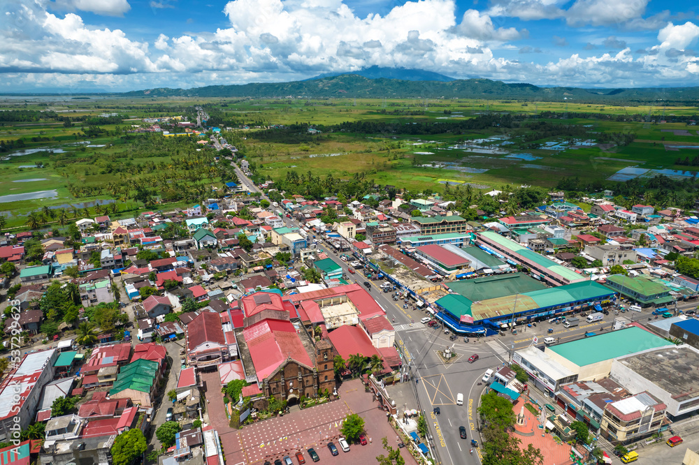 Nabua, Camarines Sur, Philippines - Aerial of the church and town of ...