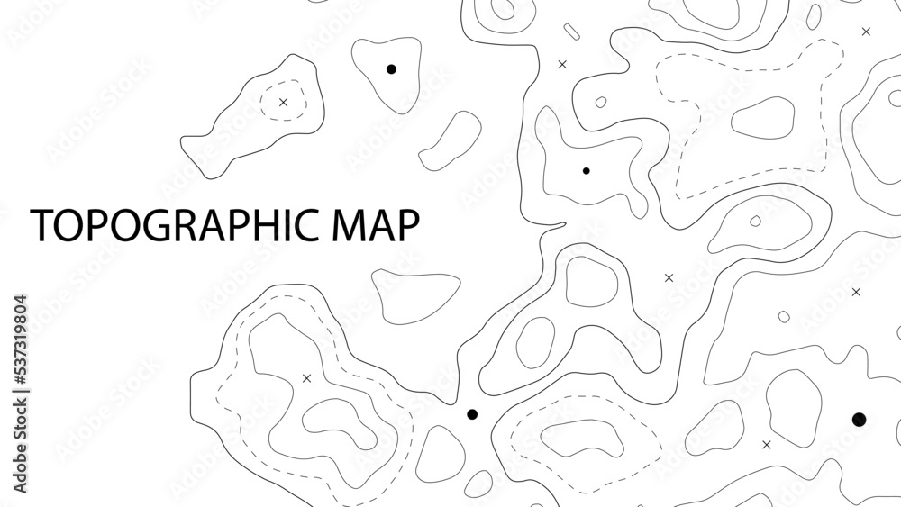 Topographic map background. Geographic abstract patterns grid. The topo ...