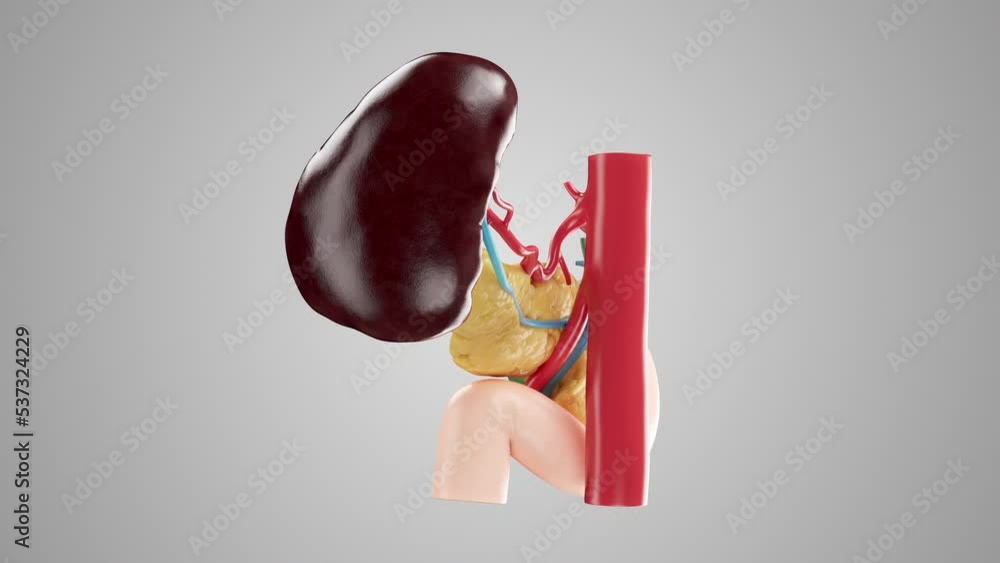 Anatomically accurate animation turntable of human pancreas with ...