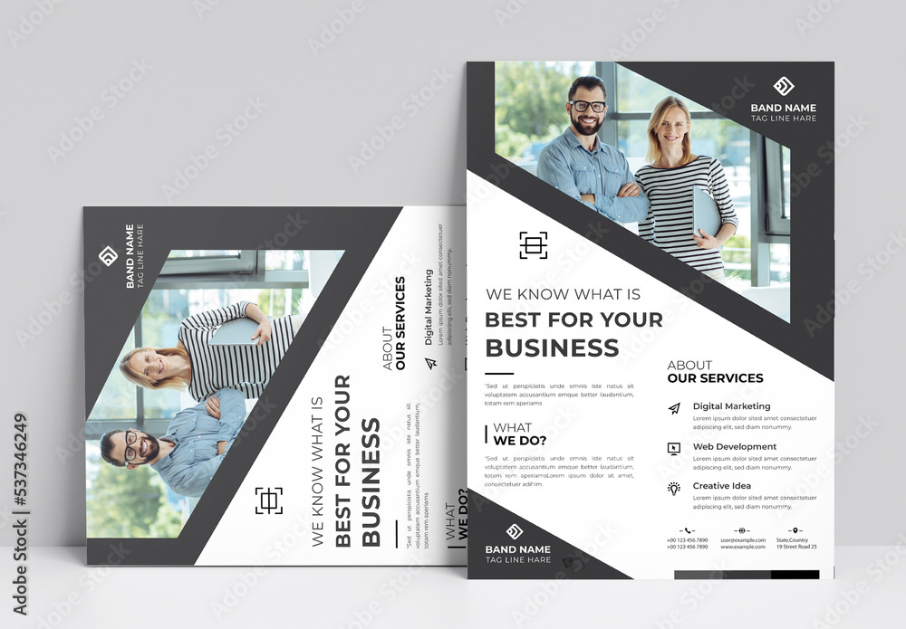 Creative Flyer Layout Stock Template | Adobe Stock