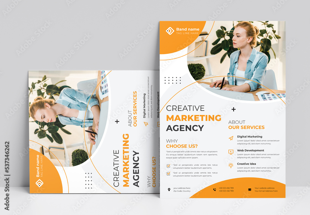 Creative Business Flayer Layout Stock Template | Adobe Stock