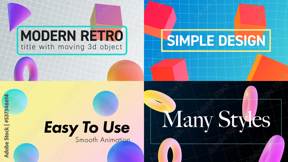 Modern Retro Title Stock Template | Adobe Stock