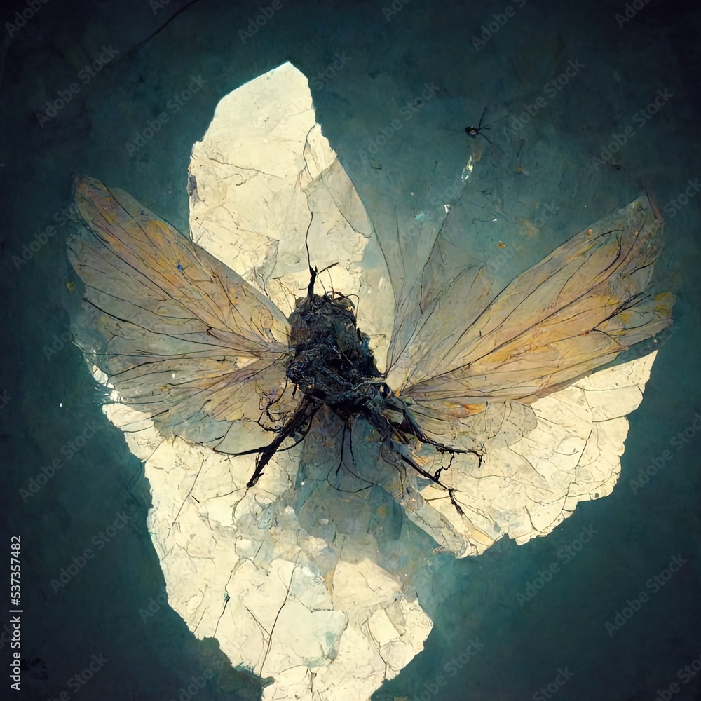 Fly Insect Microscopic Slide Style - Digital Art, 3D Render, Concept ...