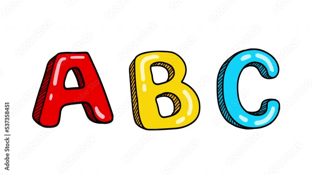ABC Hand Drawn Animated Letters, Motion Alphabet, kids abc Video, first ...