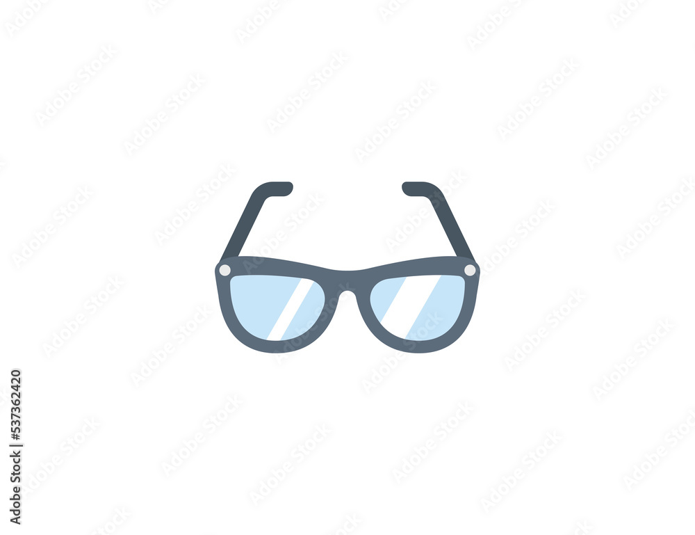 Optic glasses vector isolated emoji icon. Glasses emoticon Stock Vector ...