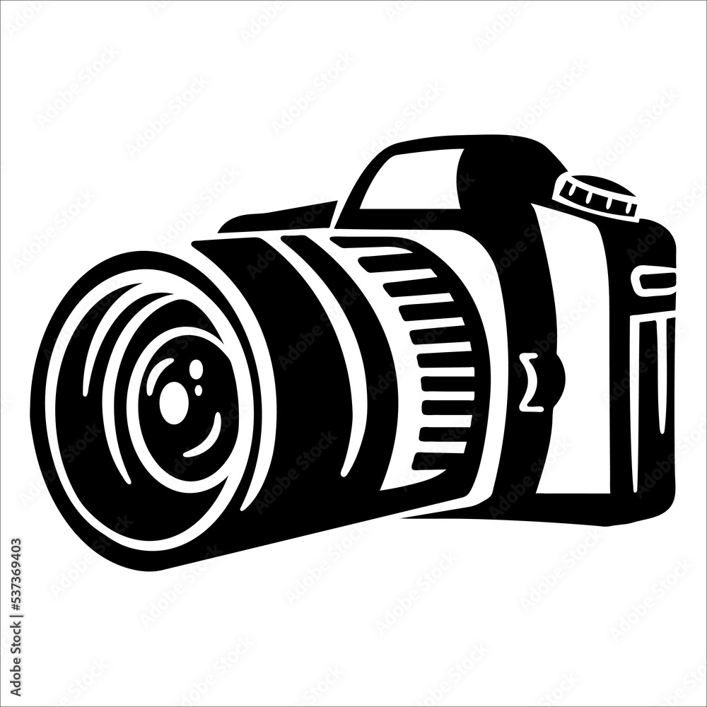 Camera photography logo vector illustration, Simple minimalist ...