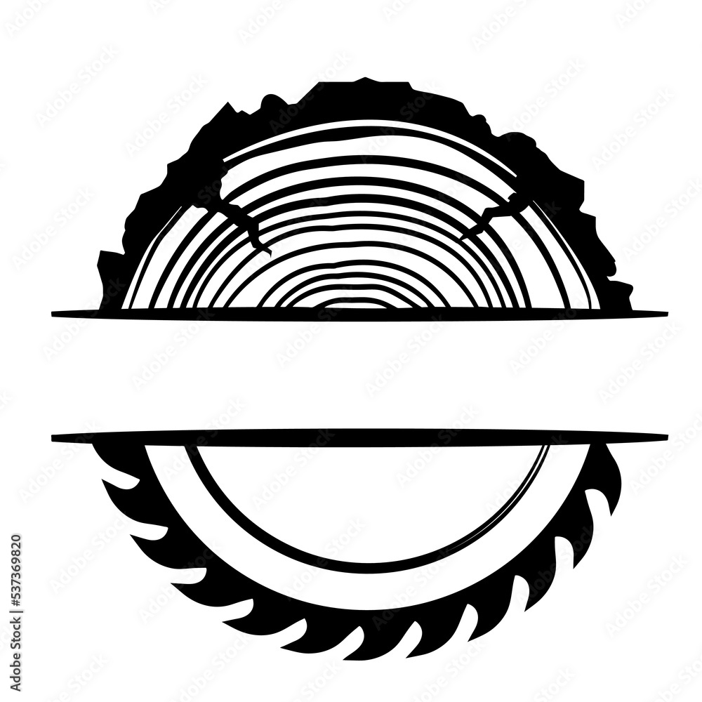 Grafika wektorowa Stock: Woodworking chainsaw vector logo illustration ... Grafika wektorowa Stock: Woodworking chainsaw vector logo illustration ...