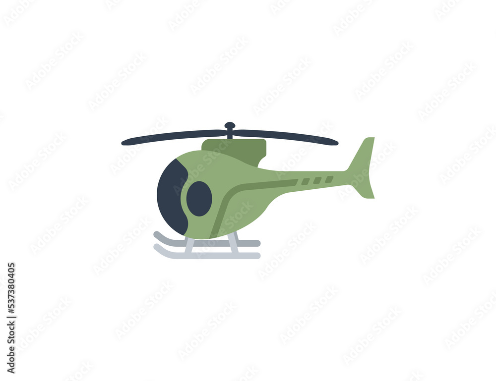 Helicopter vector isolated icon. Emoji illustration. Helicopter vector ...