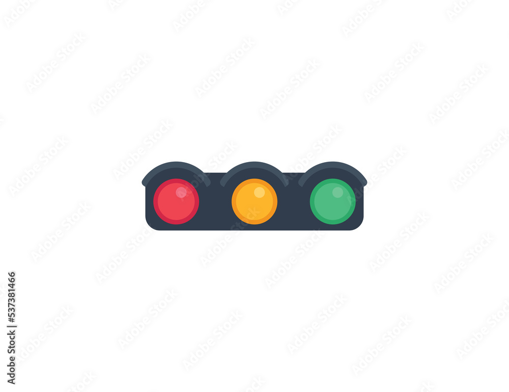 Traffic light vector isolated emoji icon. Traffic light emoticon Stock ...