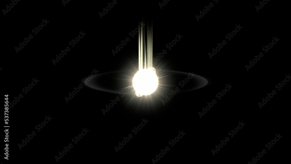 abstract gold pulsating glow element from particles and dots. explosion ...