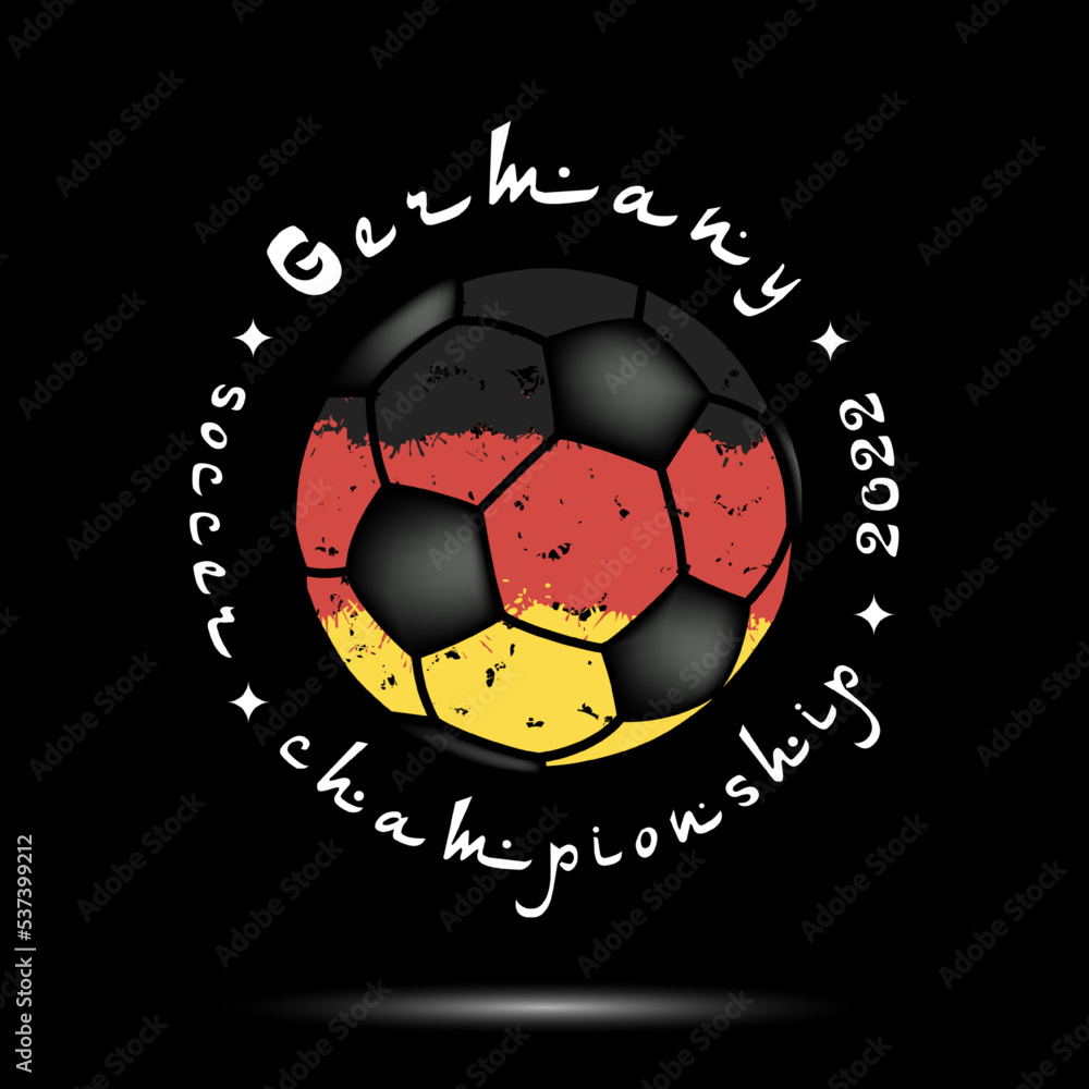 Soccer ball with Germany national flag colors Stock Vector | Adobe Stock