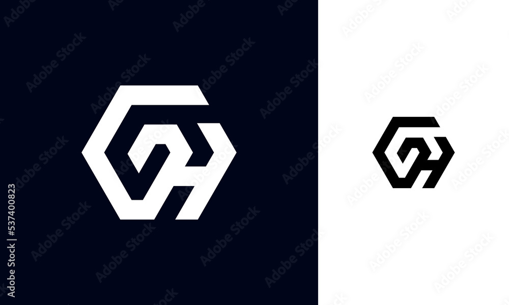 GH logo letter design on luxury background. GH logo monogram initials ...