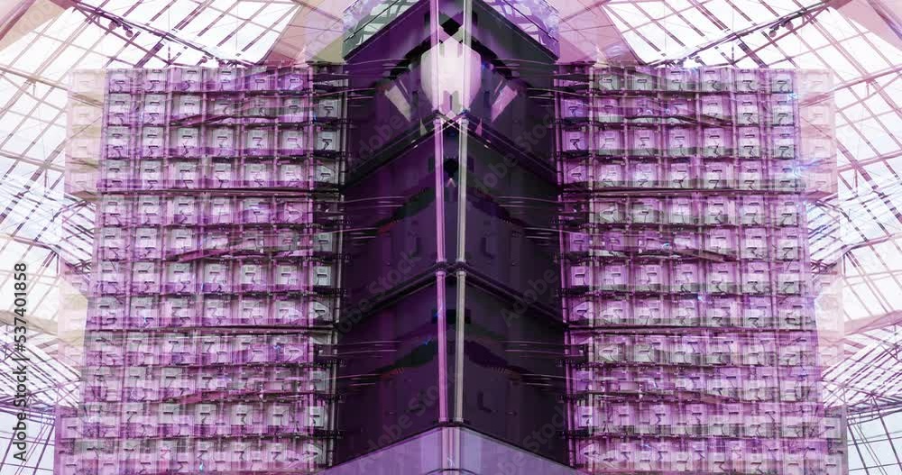 Digital composite 4k DCI footage of large led Backside of big LED ...