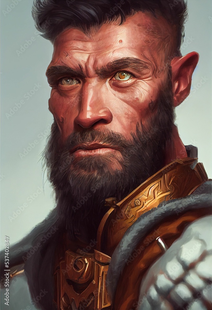 Hyper realistic AI generated digital art of a heroic fantasy ...