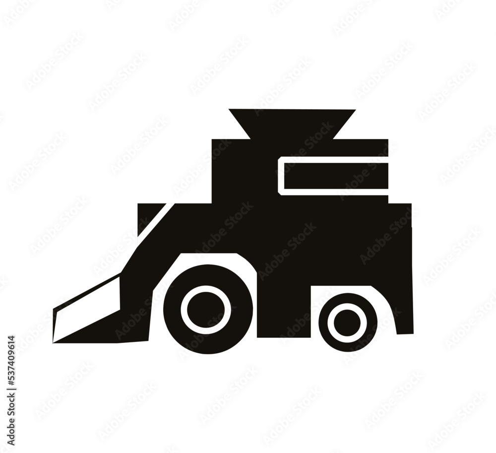 Harvester vector icon illustration. Creative sign from farm icons ...
