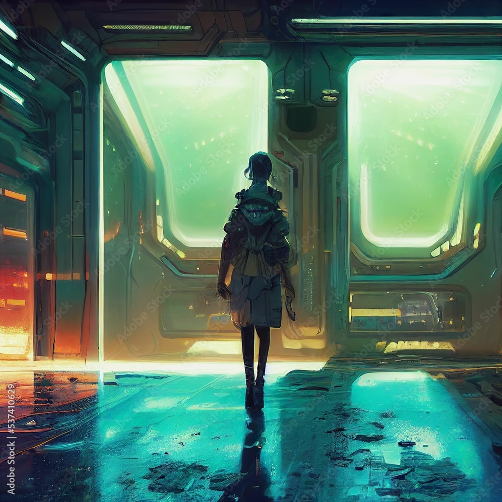 Sci-fi fantasy futuristic background art scifi artwork tech technology ...