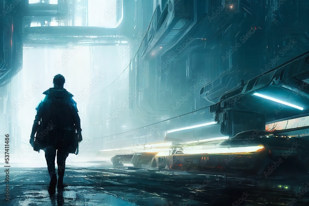 Sci-fi fantasy futuristic background art scifi artwork tech technology ...