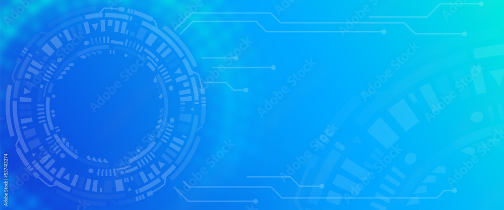 Website header banner, technology theme with blue background Stock ...