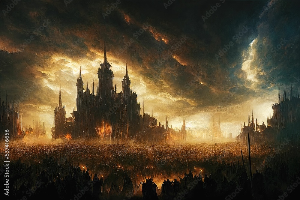 Fantasy battle war illustration art digital artwork dark sci-fi epic ...