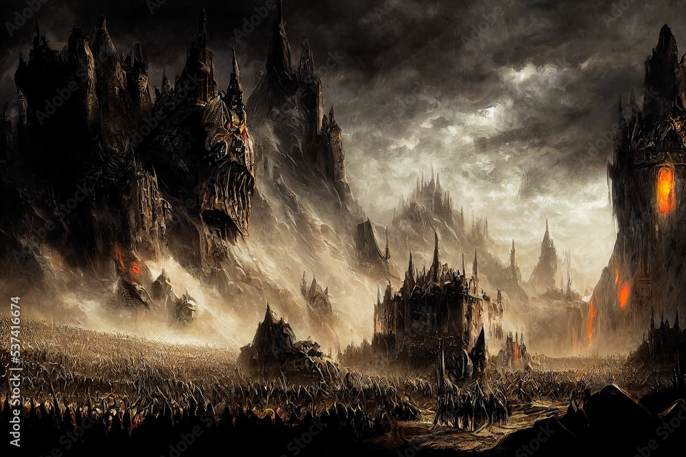 Fantasy battle war illustration art digital artwork dark sci-fi epic ...
