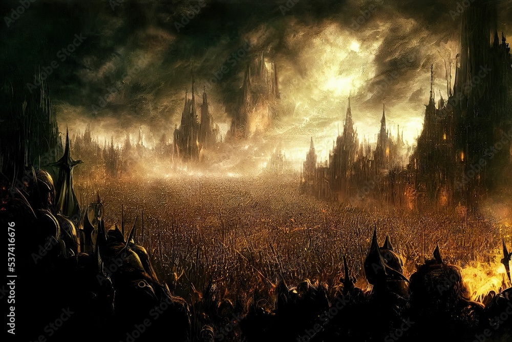 Fantasy battle war illustration art digital artwork dark sci-fi epic ...