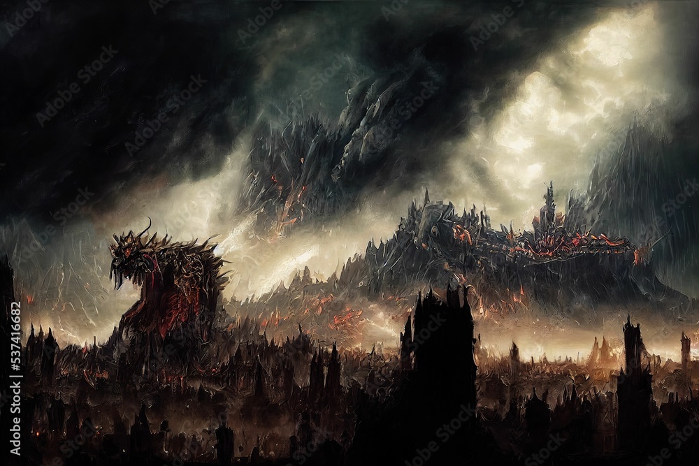 Fantasy battle war illustration art digital artwork dark sci-fi epic ...