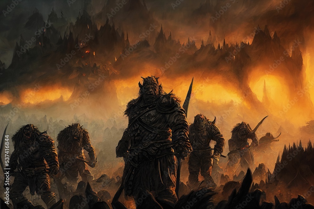 Fantasy battle war illustration art digital artwork dark sci-fi epic ...