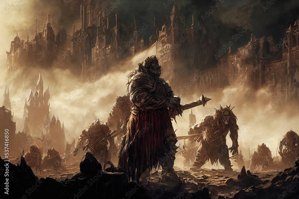 Fantasy battle war illustration art digital artwork dark sci-fi epic ...