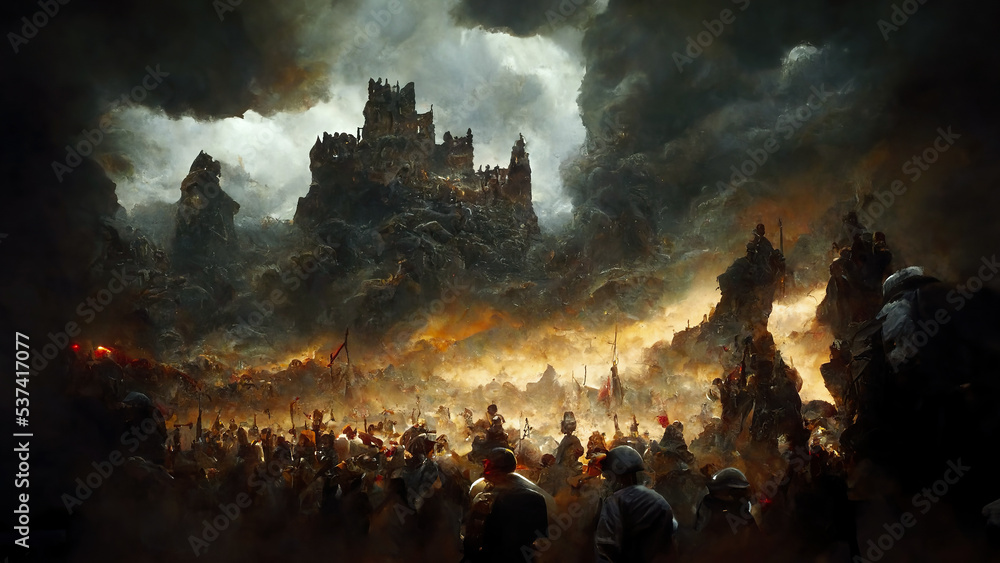 Fantasy battle war illustration art digital artwork dark sci-fi epic ...