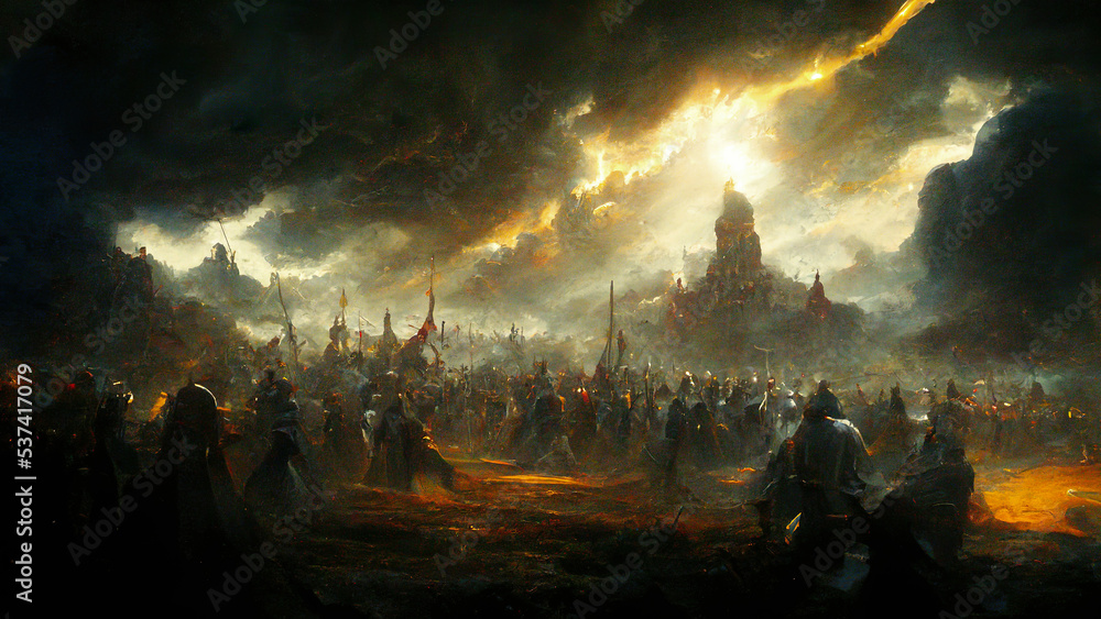 Fantasy battle war illustration art digital artwork dark sci-fi epic ...