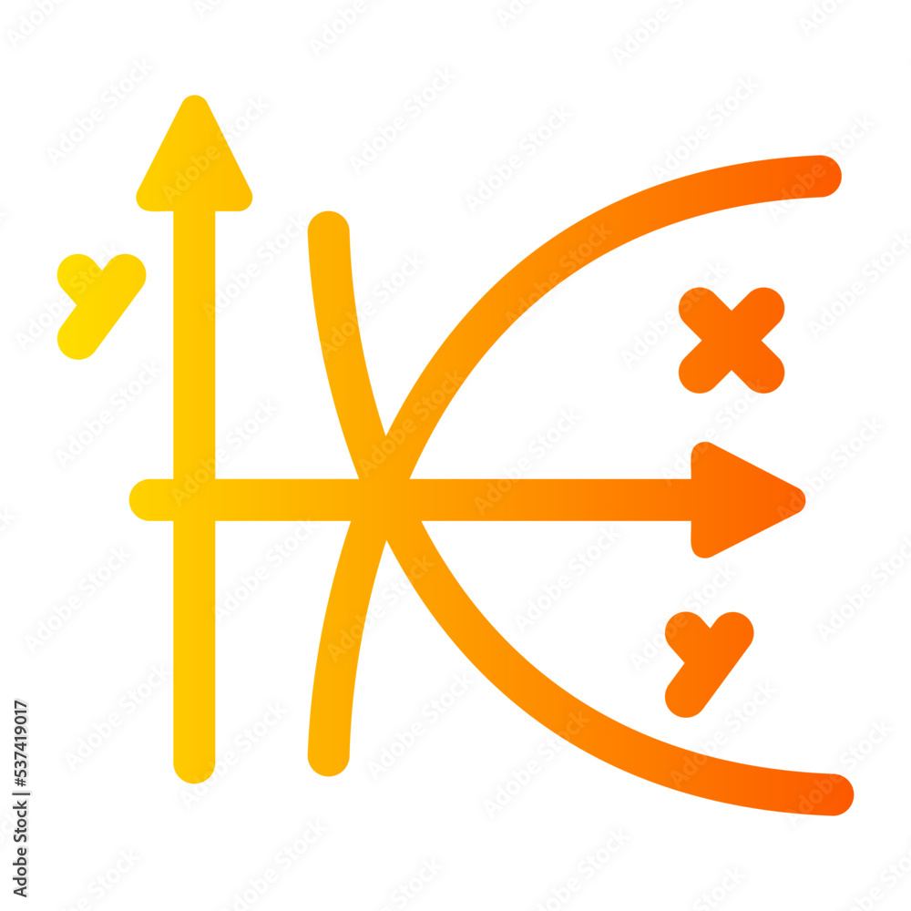 logarithm gradient icon Stock Vector | Adobe Stock