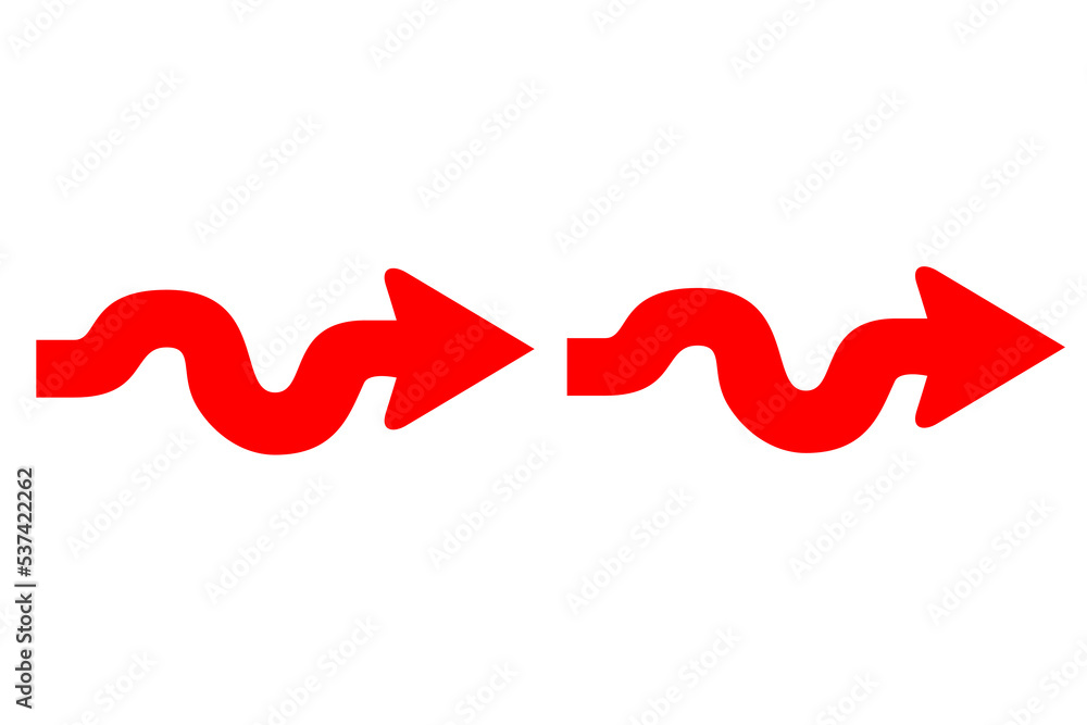 Red and blue arrow icon, Red and blue color arrow indicator Stock ...