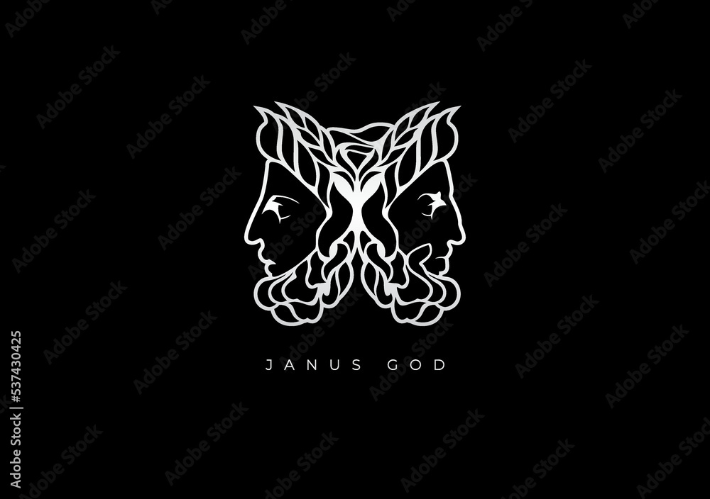 JANUS GOD LOGO Stock Vector | Adobe Stock
