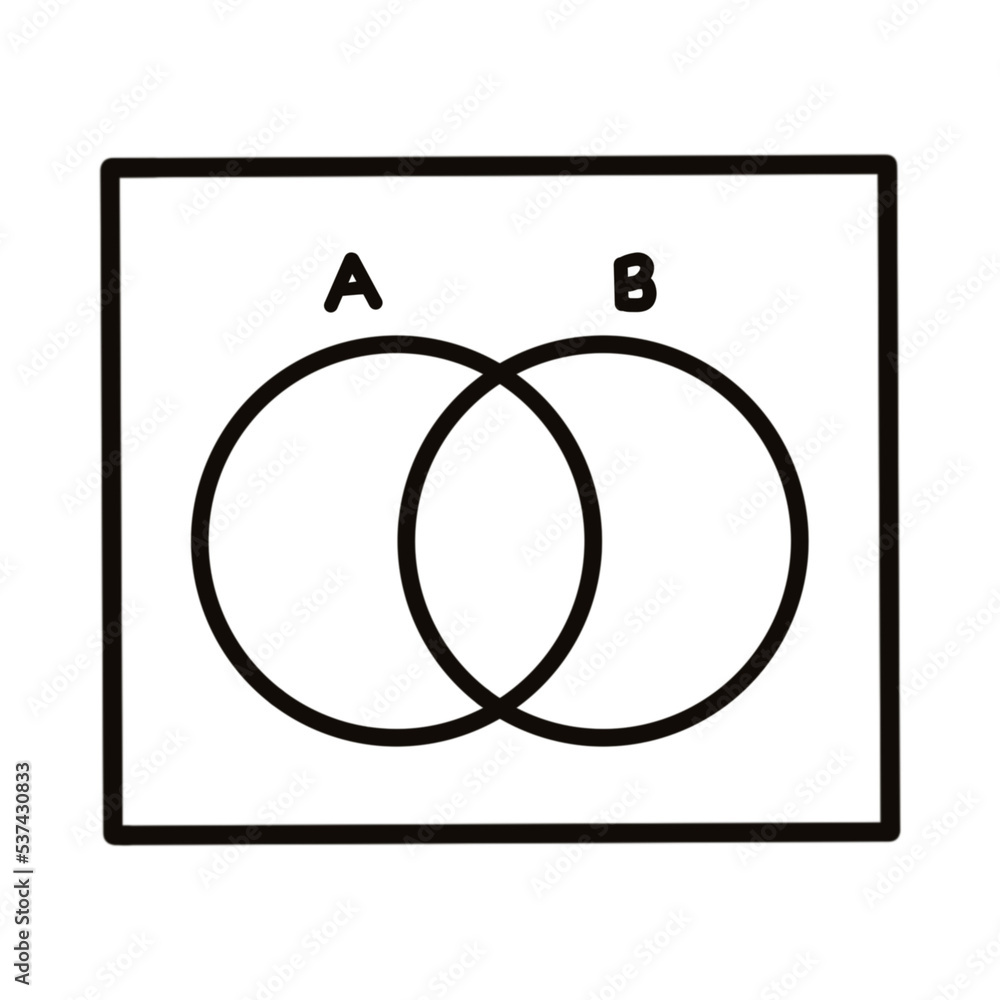 Venn diagram illustration of a button Stock Illustration | Adobe Stock