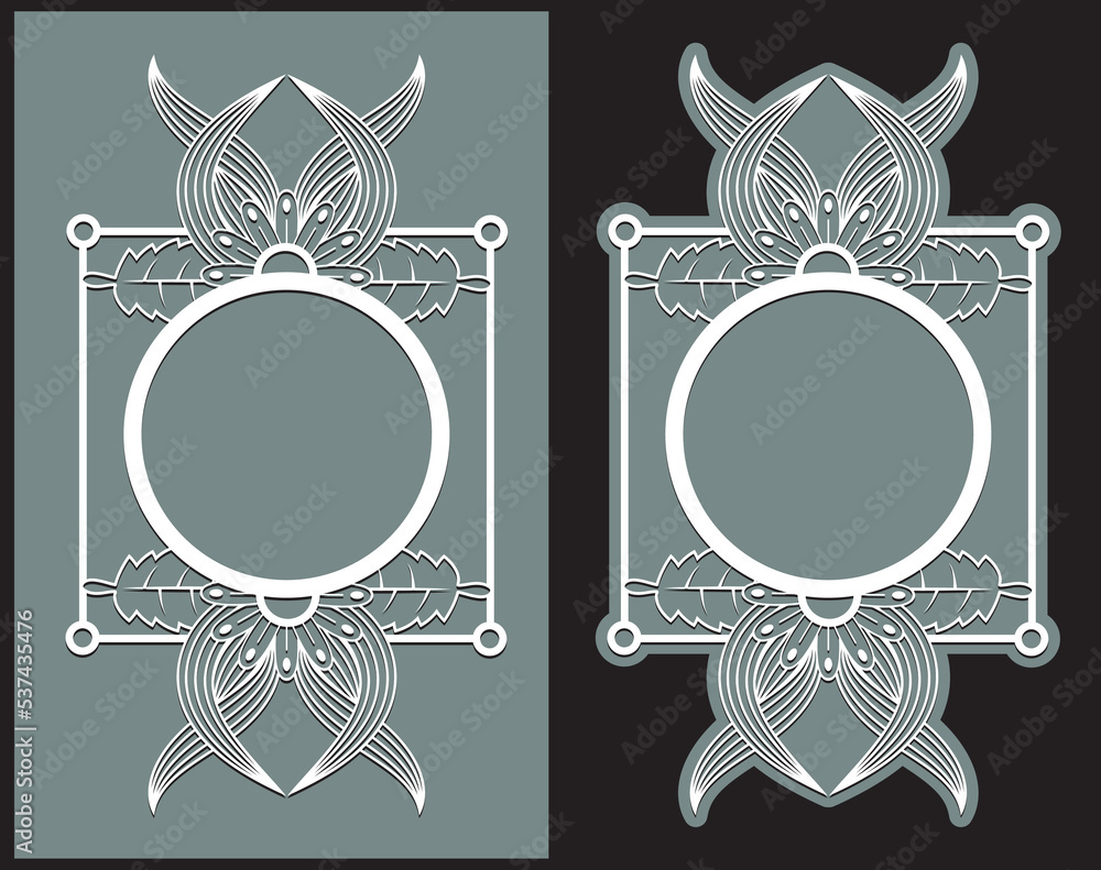 Laser Cut Mirror Frame Stock Vector | Adobe Stock