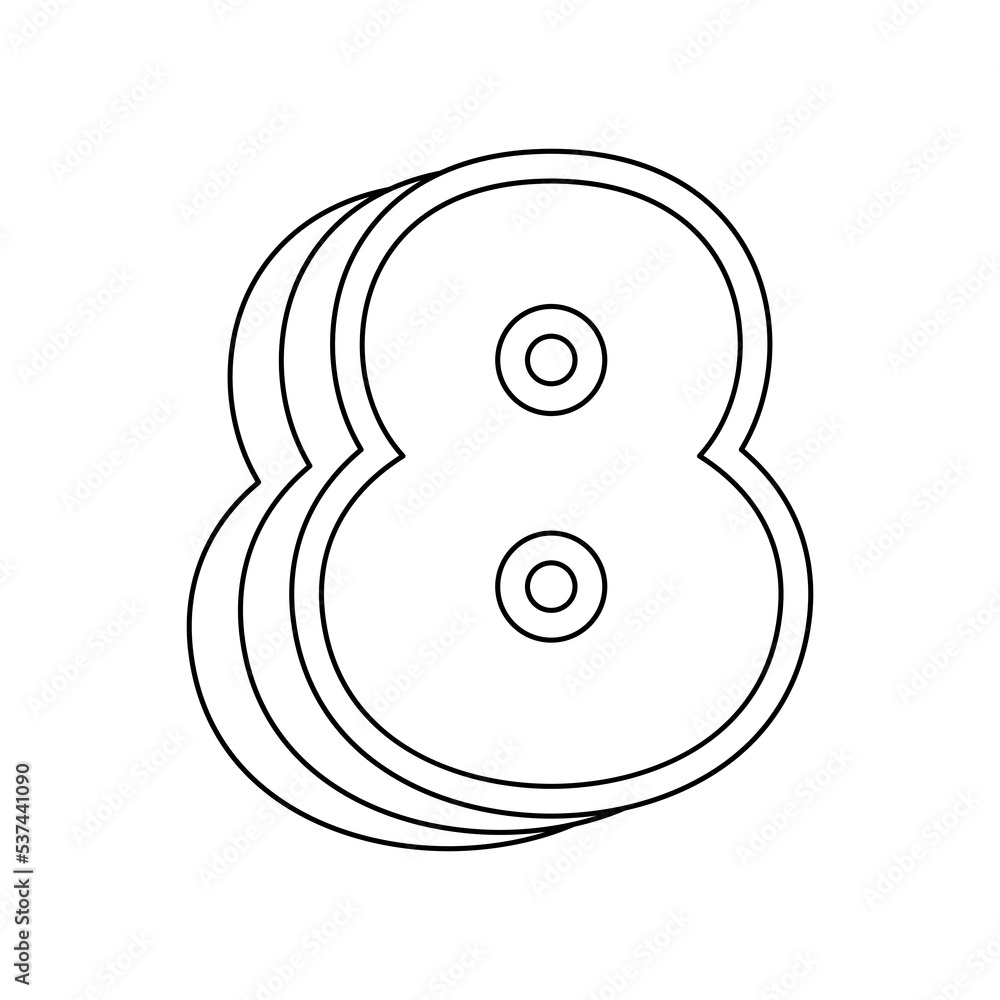 Coloring Page With Number 8 For Kids Stock Vector Adobe Stock coloring-page-with-number-8-for-kids-stock-vector-adobe-stock