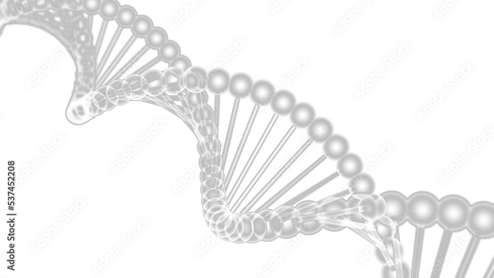 Science Molecular White DNA Model Structure under white flash lighting ...