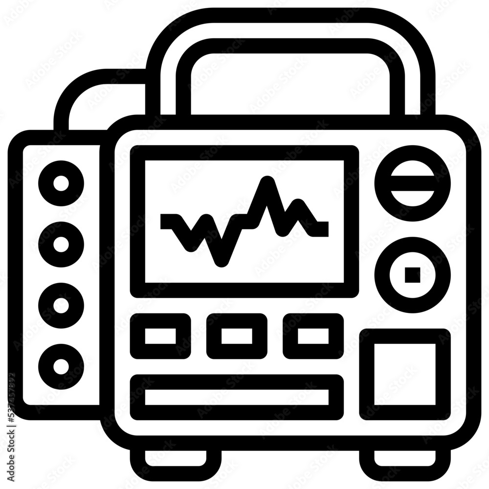 Emergency_Defibrilator line icon,linear,outline,graphic,illustration ...