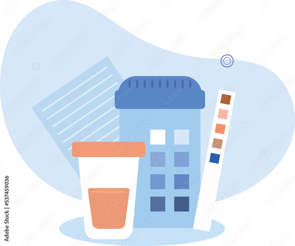 Medical tests.patients urine and blood samples.vector illustration ...