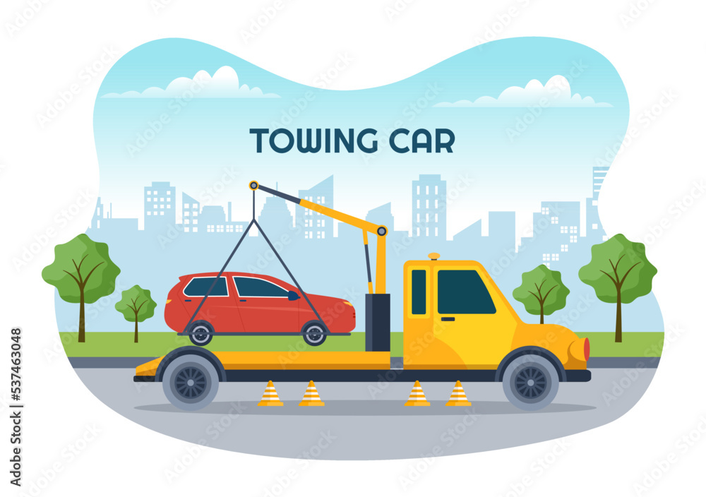 Auto Towing Car Using a Truck with Roadside Assistance Service in ...