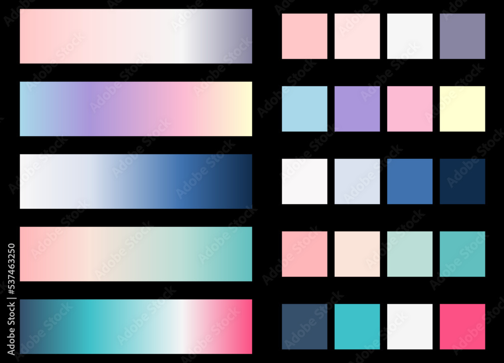 Popular color palette. An example of a color scheme. Forecast of the ...