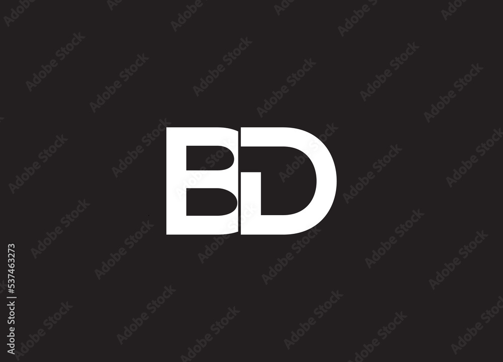 BD Logo Letter Design Template Element Stock Vector | Adobe Stock