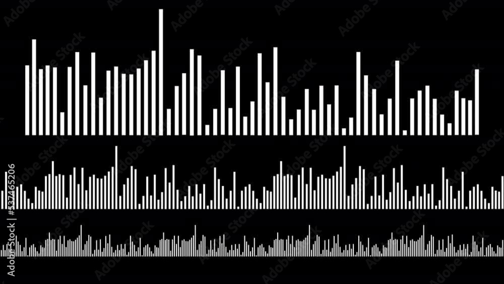 Vidéo Stock Dynamic equalizer visual effect, Abstract sound waves ...