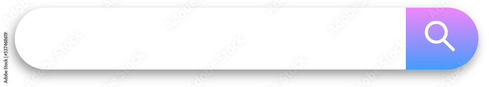 Search bar with shadow on transparent background. Search engine box ...