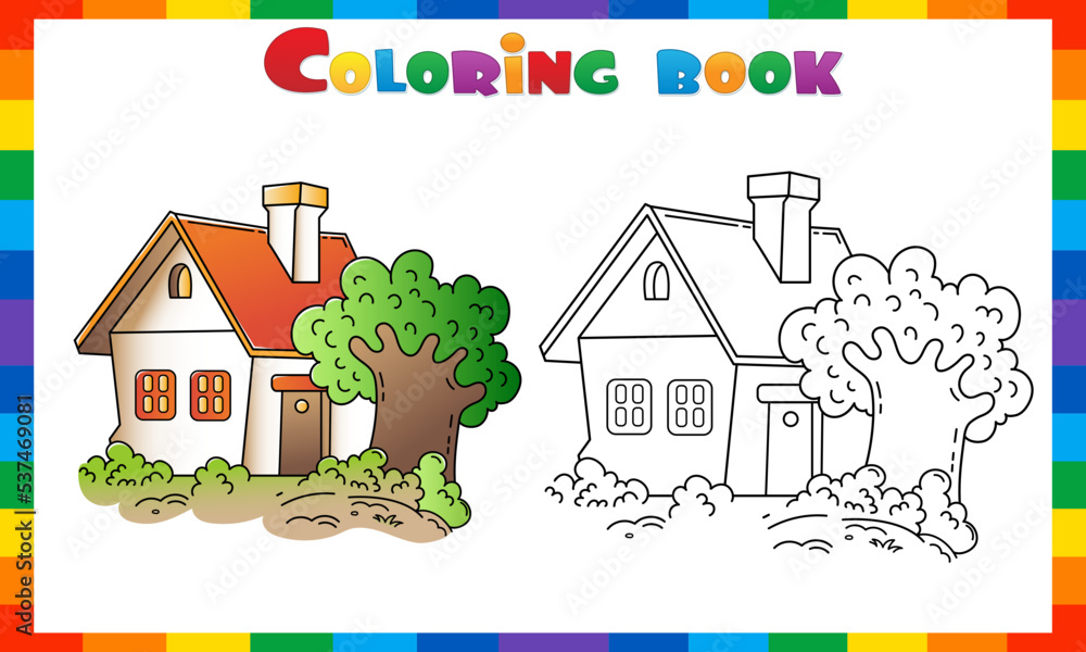 House Outline Coloring Page